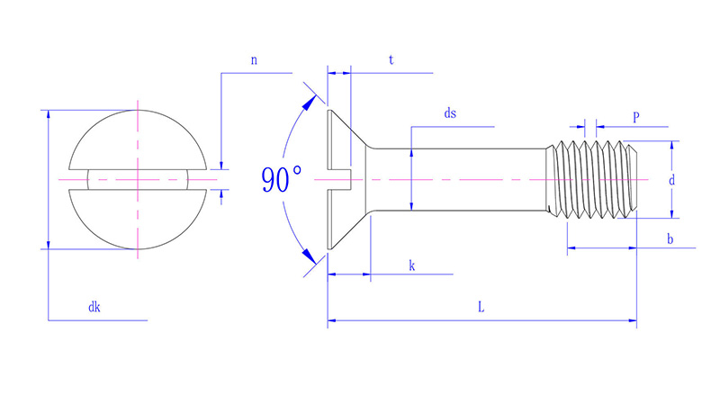 Slotted Countersunk Head Screws with Waisted Shank - Wanhong-fastener
